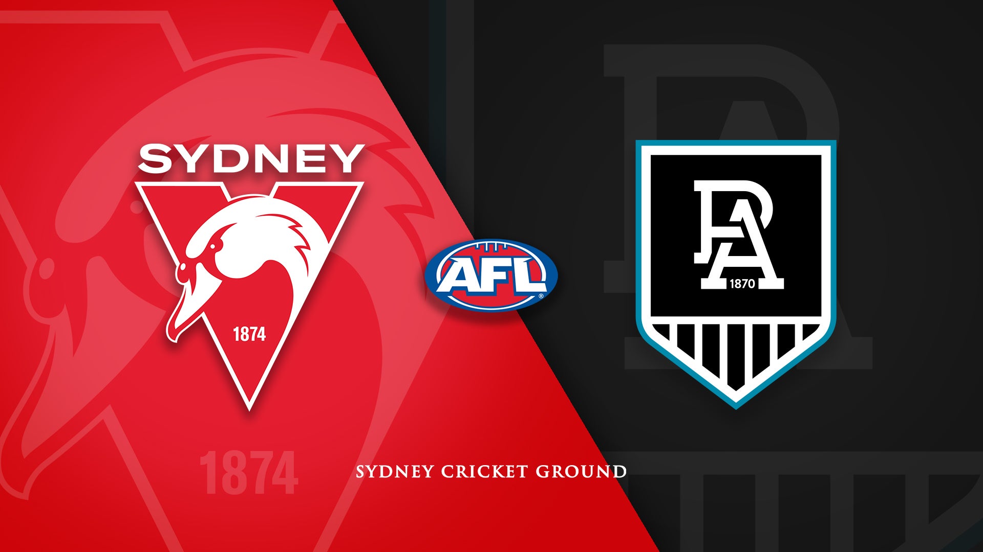 2026 AFL Round 22: Sydney Swans v Port Adelaide FC* at the S