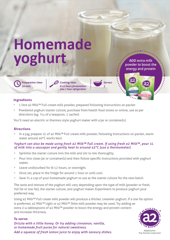Homemade yoghurt recipe