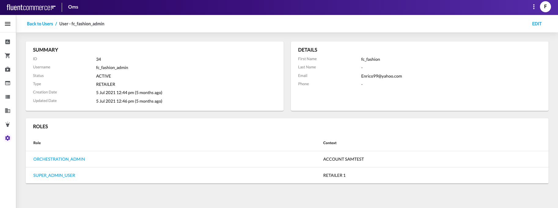 Users Configuration Overview