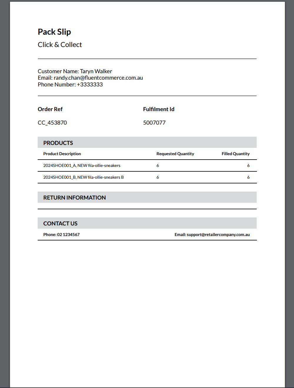 Create a Custom Printable Pack Slip