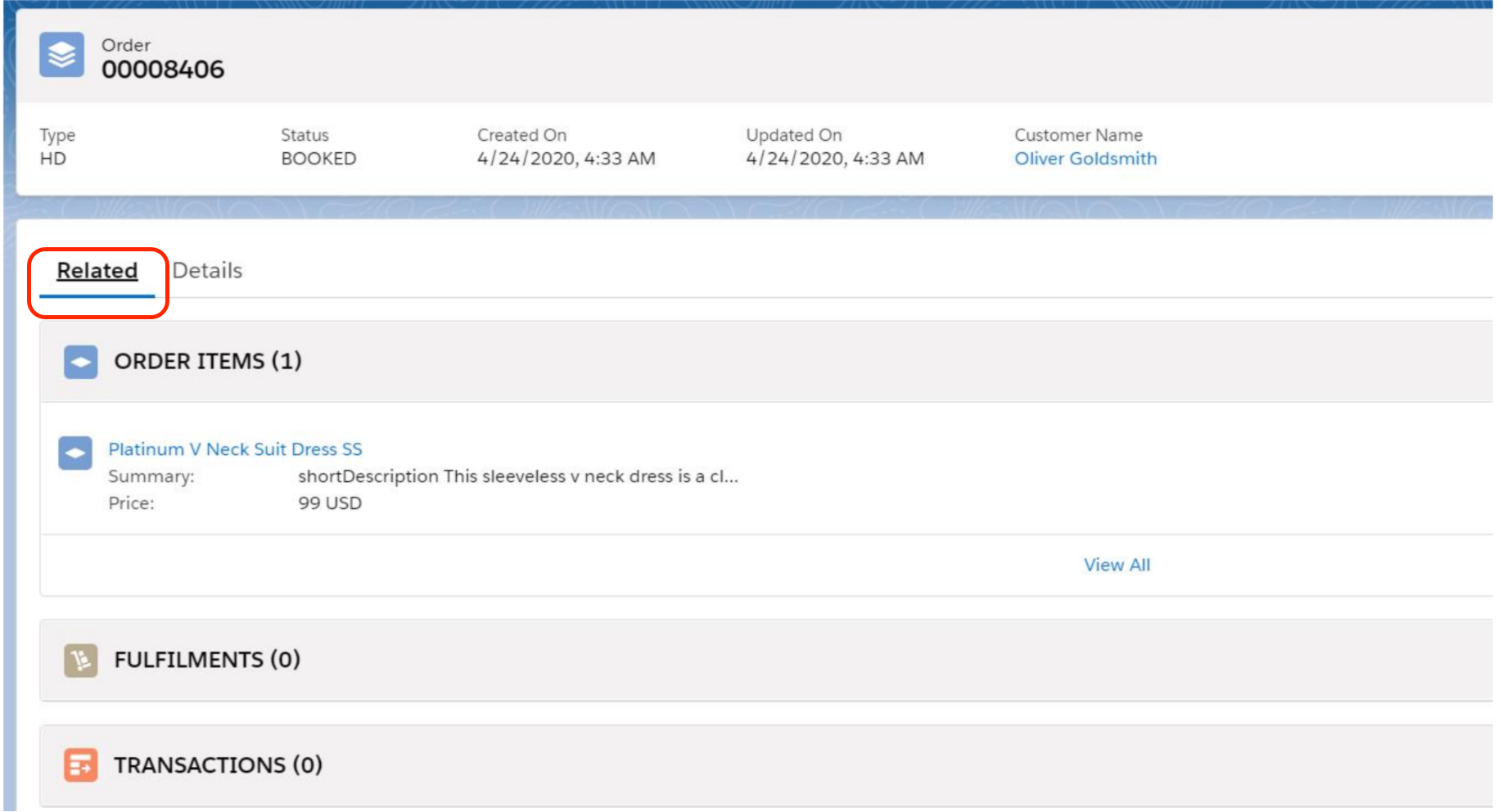 Fluent Order Management App for Salesforce Service Cloud (SFSC)