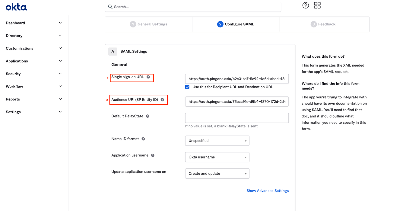 Configure Okta connection via SAML