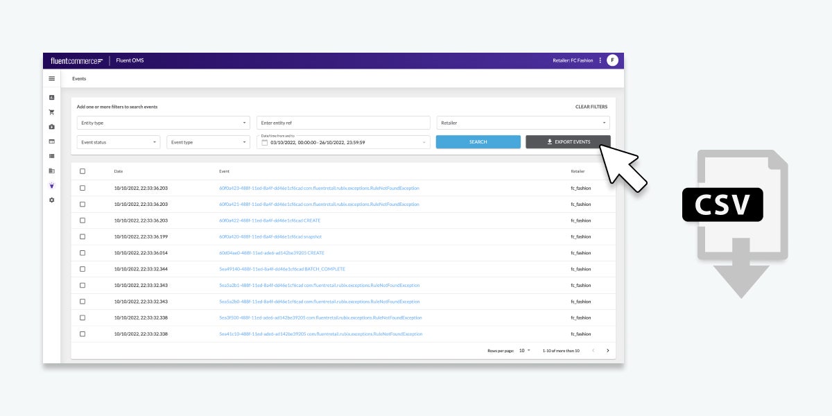 Export Event Logs into a JSON file - Fluent OMS Web App Export Event Logs into a JSON file - Fluent OMS Web App
