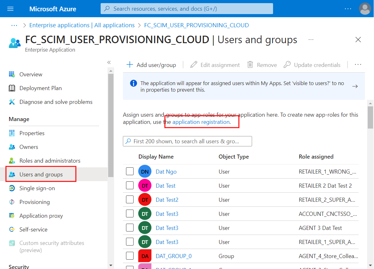 SCIM Connector Roles Configuration