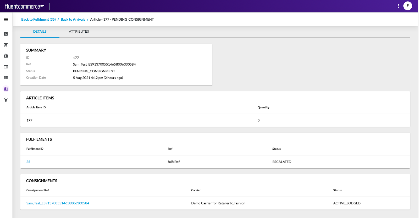 Configuration of the Fluent Store Web App
