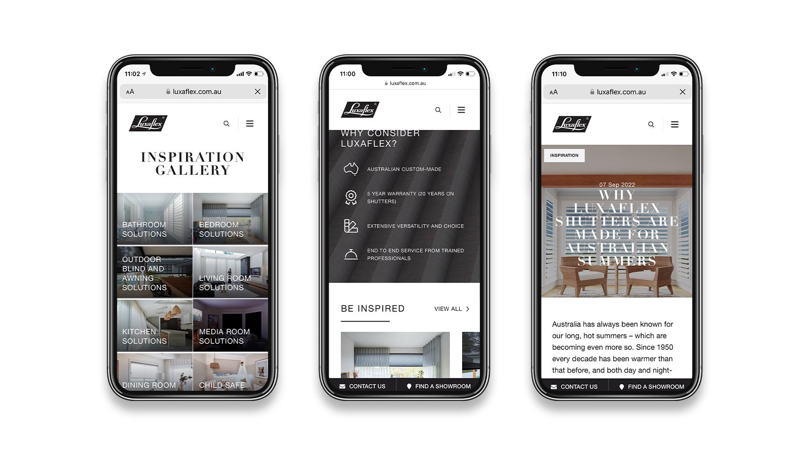 Website Development | Luxaflex | Devotion Digital Agency