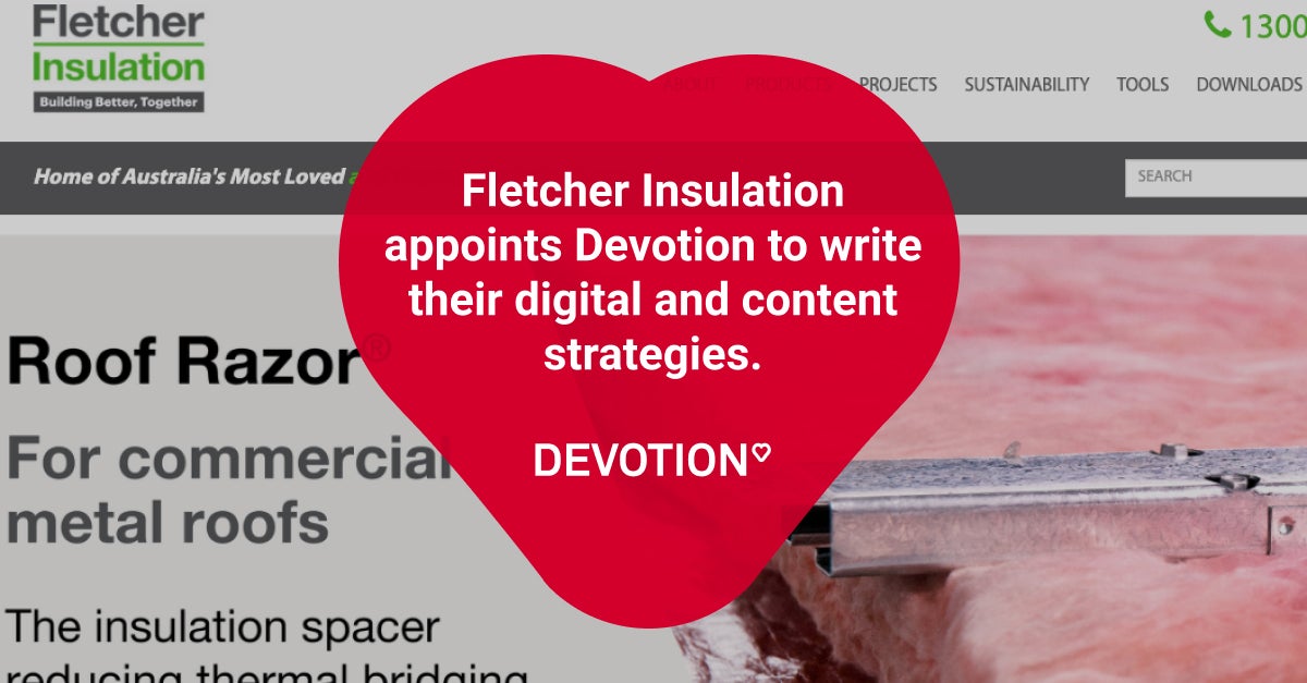 Fletcher Insulation appoint Devotion | Client Win | Devotion