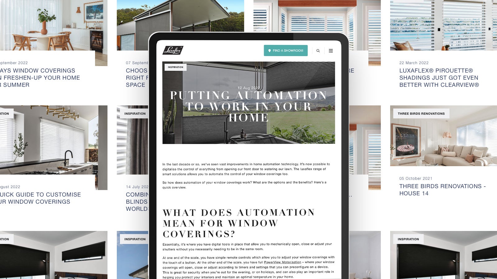 Website Development | Luxaflex | Devotion Digital Agency