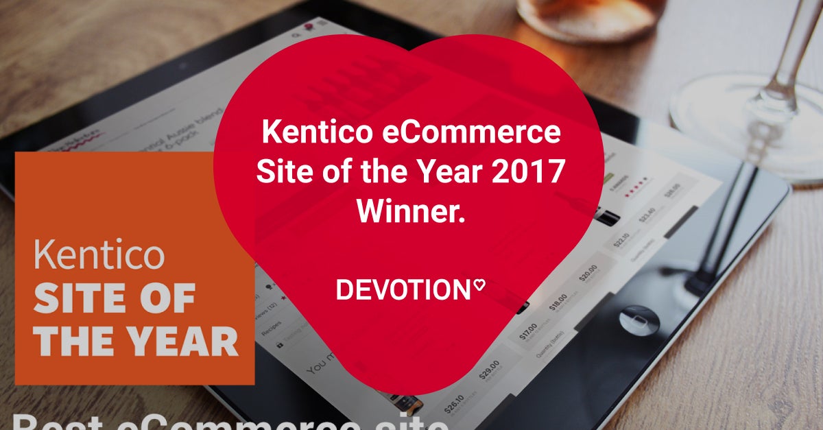 Kentico Site of the Year 2017 Winner | Awards | Devotion