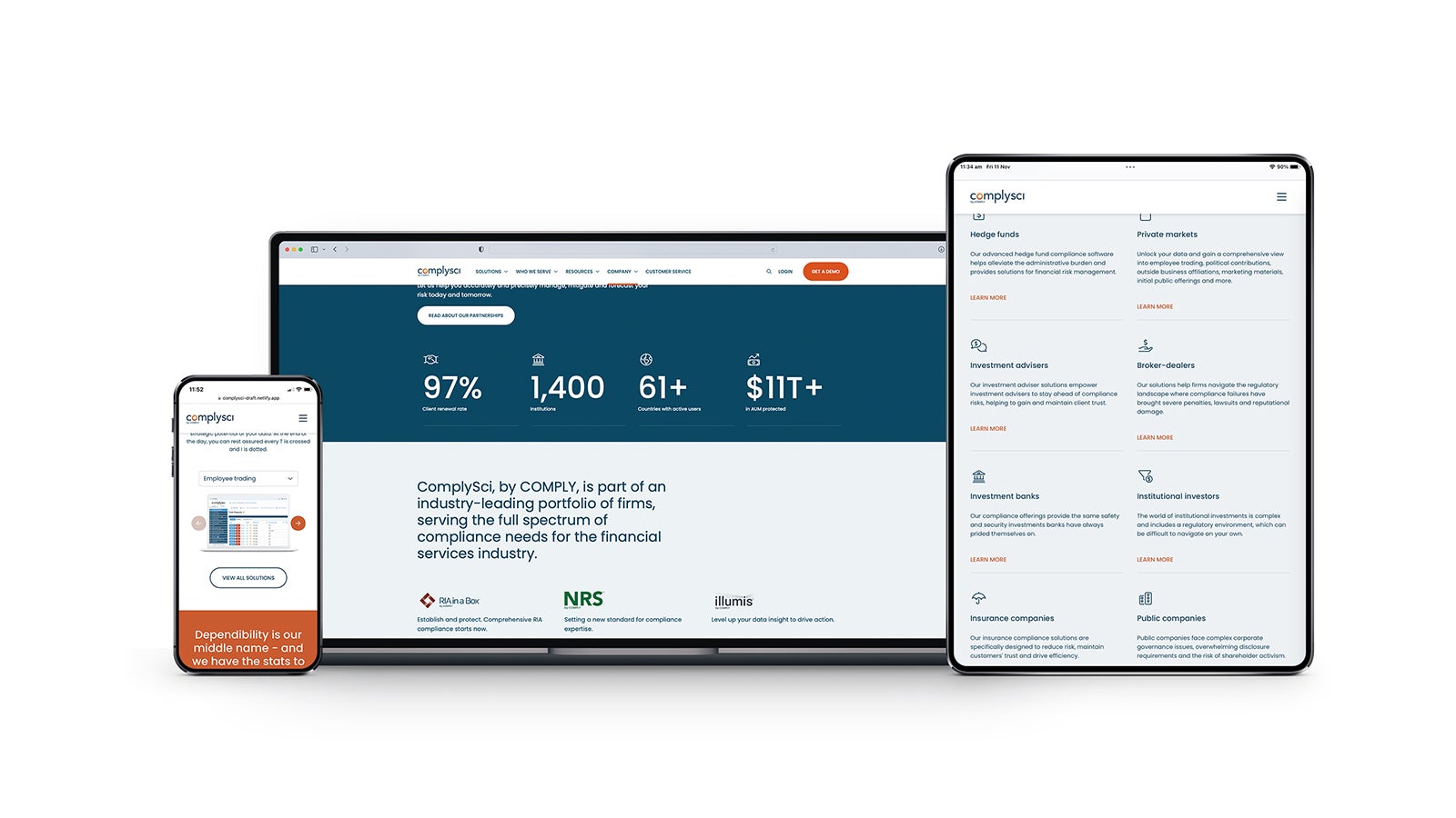 Website Development | ComplySci | Devotion Digital