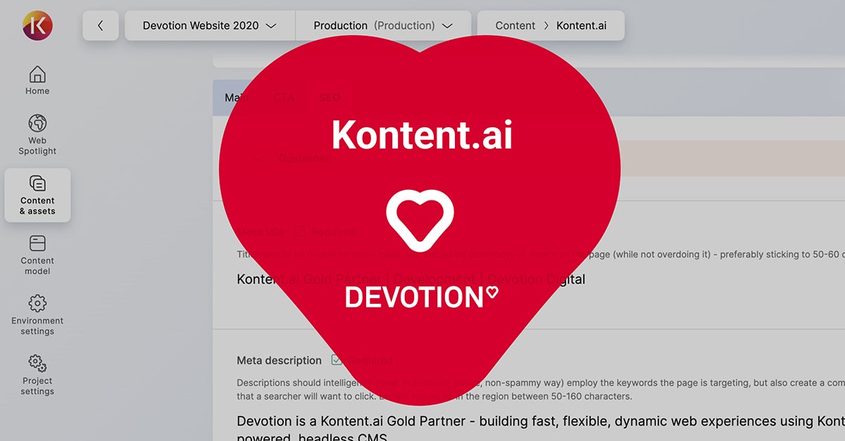 Kontent.ai Gold Partner | Development | Devotion Digital