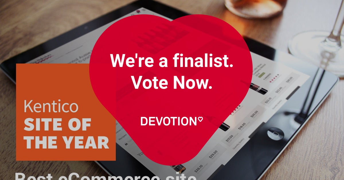 Kentico Site of the Year '17 finalist | Awards | Devotion